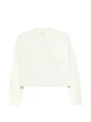 Loewe Anagram-motif Cropped Sweater - Neutrals