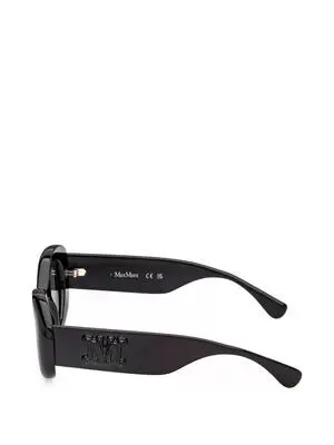 Max Mara Logo-plaque Oval-frame Sunglasses
