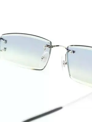 Cartier Rimless Rectangle-frame Sunglasses