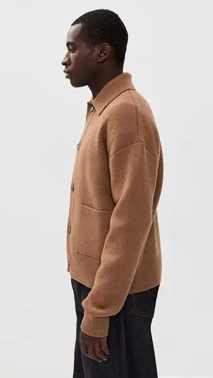 AMI Paris Shirt Collar Cardigan