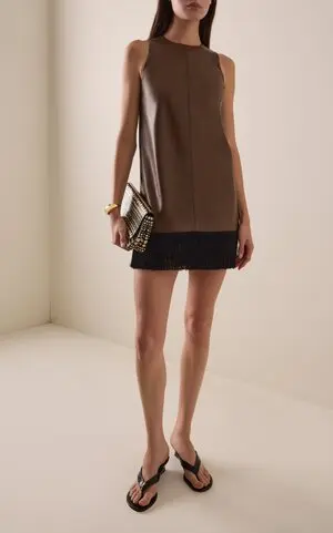 Alexis Evadne Fringed Faux Leather Mini Dress