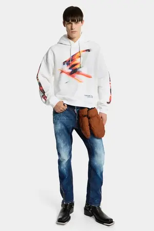 Dsquared2 Medium Cloudy Biker Zips Jeans