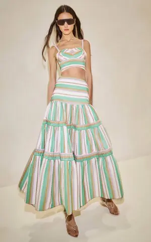 Alexis Maurice Twill Midi Skirt