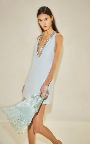Alexis Vasilis Embellished Crepe Mini Dress