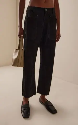 DL1961 Bilie Easy Barrel Suede Pants