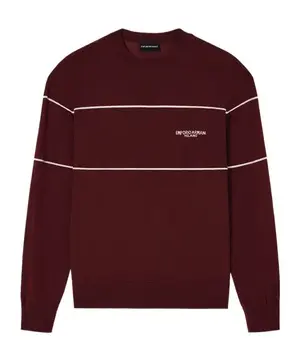 Emporio Armani Striped Sweater - Brown