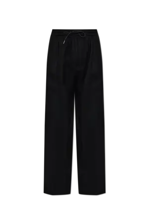JUUN.J Wide-leg Wool Trousers - Black