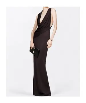 TOM FORD Draped-neck Maxi Dress