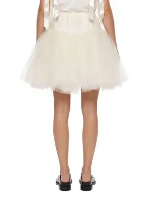 Simone Rocha Tulle-layered Gathered Flared Mini Skirt