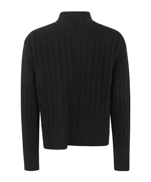 Rick Owens Ribbed Crew Neck Knitted Jumper