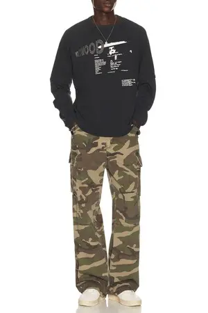 Palm Angels Neon Blvd Double Layer Long Sleeve In Black