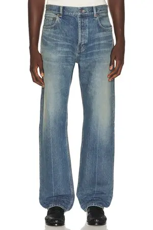 Saint Laurent Relax Tapered In Blue - Authentic Medium Blue