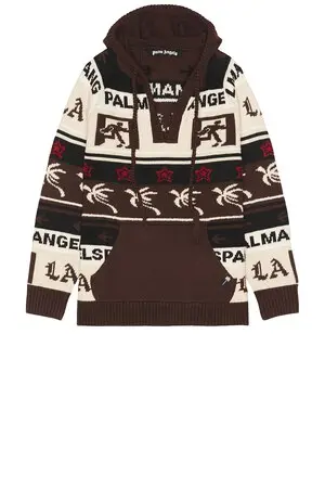 Palm Angels Palm Shadow Jacquard Loose Knit Hoodie