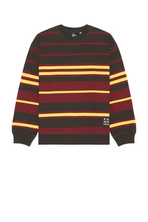 PARRA Sweatstriped Crew Neck Sweatshirt