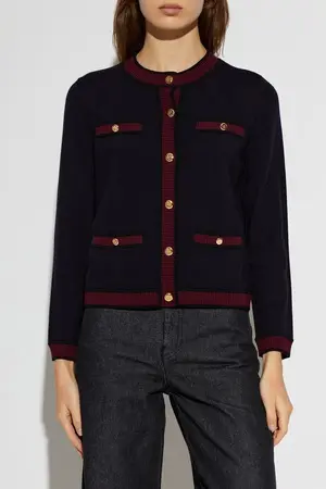 Tory Burch Wool Cardigan With Pockets