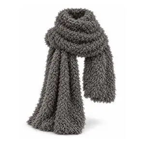 JULIA ALLERT Curly-textured Long Scarf - Grey
