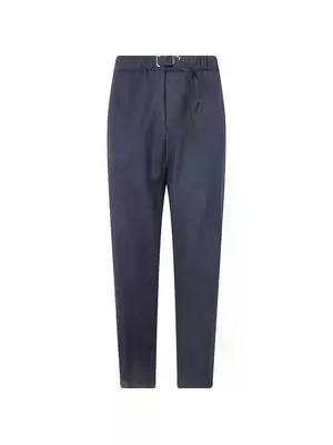 WHITE SAND Belted Straight-leg Trousers