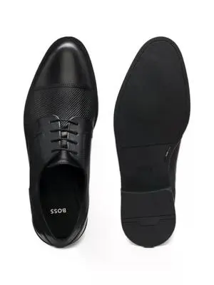 BOSS Cap-toe Derby Shoes In Leather