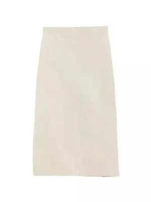 Lorena Antoniazzi Ribbed-trim Knitted Midi Skirt - Neutrals