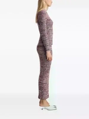 Anna Quan Ashlen Ribbed-knit Button-up Shirt