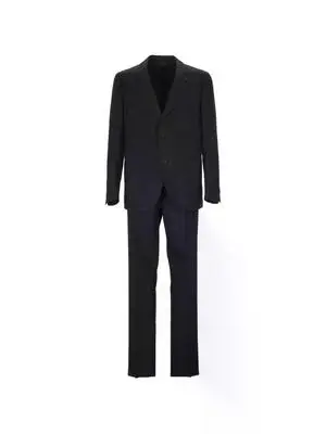 LARDINI Single-breasted Wool Suit - Black