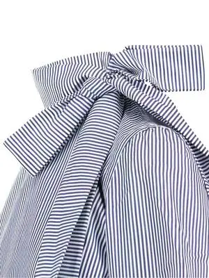 FINAMORE 1925 Scarf-detail Striped Shirt