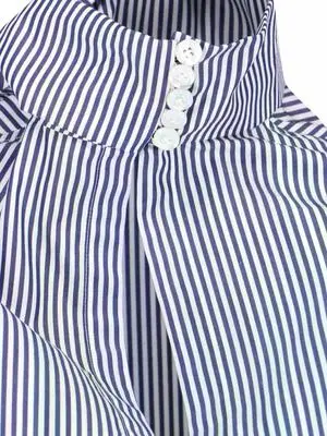 FINAMORE 1925 Scarf-detail Striped Shirt