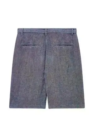 Giorgio Armani Belted Pleated Shorts - Blue