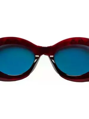 Valentino Garavani Crystal-embellished Oval-frame Sunglasses
