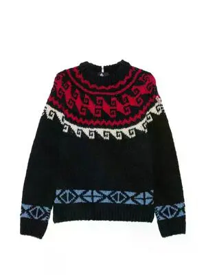 Moncler Fair Isle-knit Sweater - Blue