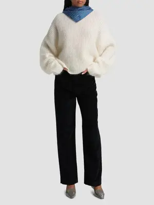TOTEME Oversized Rib-knit Mohair-blend Sweater
