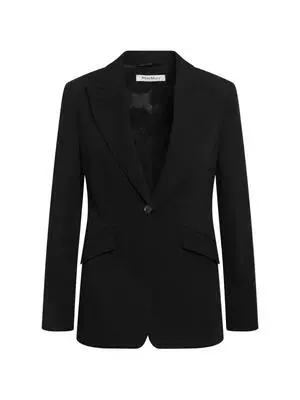 Max Mara Single-breasted Peak-lapel Blazer - Black