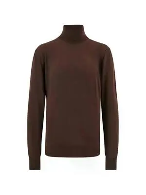 FERRAGAMO High-neck Pullover - Brown