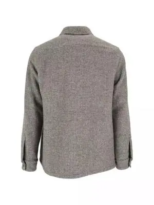 MAZZARELLI Check-pattern Flap-pocket Jacket - Grey