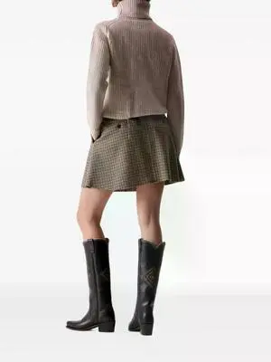 FORTELA Leona Ribbed High-neck Sweater - Neutrals