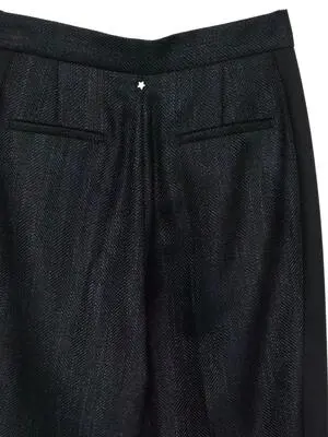 Lorena Antoniazzi Herringbone-pattern Side-stripe Trousers