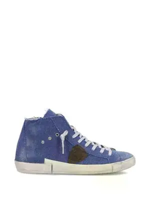Philippe Model Prsx High-top Canvas Sneakers - Blue