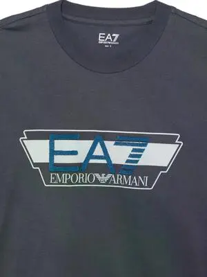 EA7 Logo-print Cotton T-shirt