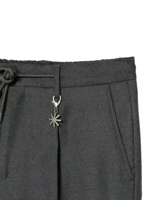 MANUEL RITZ Drawstring Flannel Trousers