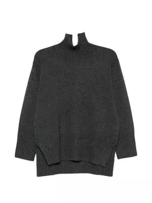 Calvin Klein Lux High-neck Side-slit Sweater