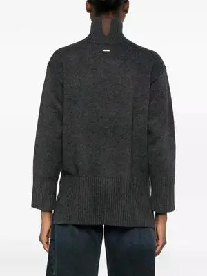 Calvin Klein Lux High-neck Side-slit Sweater