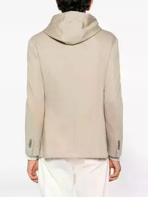 MANUEL RITZ Hooded Jersey Blazer