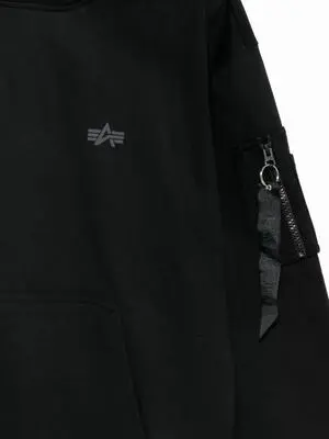 Alpha Industries Logo-print Utility-pocket Hoodie