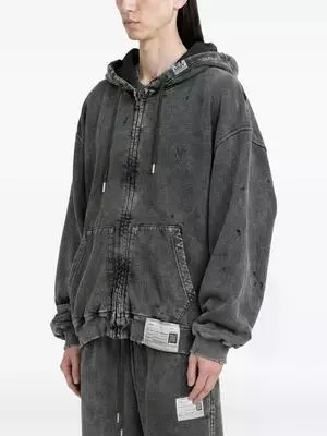Mihara Yasuhiro Bleached Zip-up Hoodie