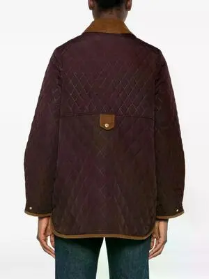 Barbour Quilted Corduroy-collar Oversized Jacket