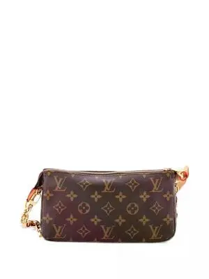 LOUIS VUITTON Chain Pochette Accessoires Nm Monogram Canvas Shoulder Bag - Brown
