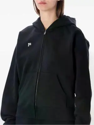 PANGAIA Logo-print Zip-up Hoodie
