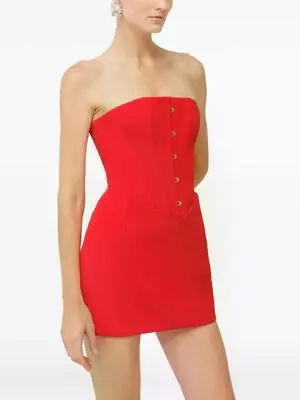 NISSA Structured Corset Mini Dress - Red