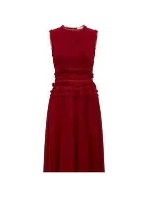 Ulla Johnson Etta Ruffled Sleeveless Midi Dress