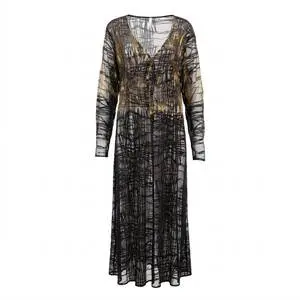 SANIYA KHAN Criss Cross Painted Holiday Jacket - Black